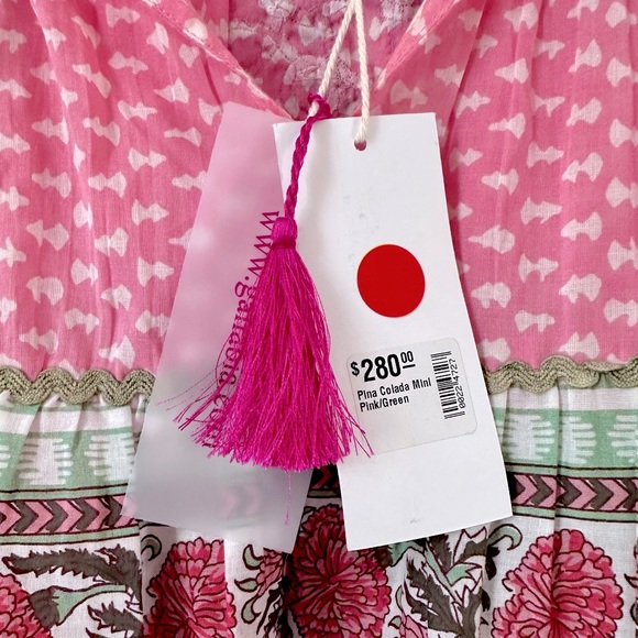 gallabia | Dresses | Nwt Gallabia Mini Pina Collada Pink And Green ...